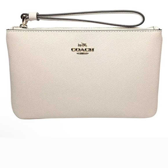 Coach | Bags | Coach Corner Zip Wristlet Cream | Poshmark